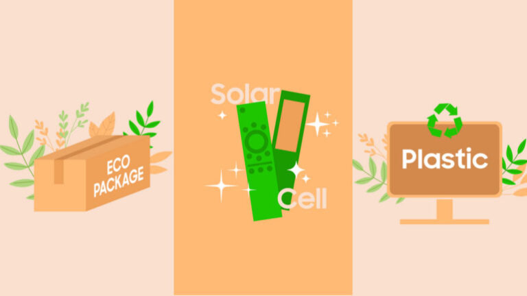 Samsung Eco-Friendly TV Packaging, Recycling & Solar Cell-Remote